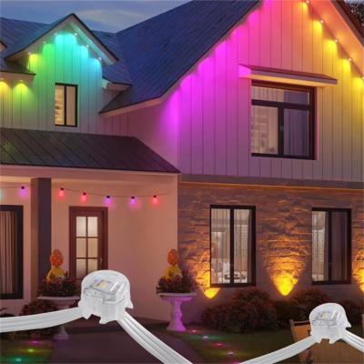 China DC12V Direcionável Natal Permanente Luminárias Exteriores Smart House Exterior LED Pixel Eave Light à venda