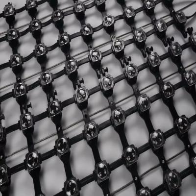 China Tela de malha LED à prova d'água com melhor venda para publicidade, corpo da lâmpada em material PC, tela de cortina de rede LED à venda