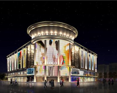 China Tela de malha LED flexível e leve para cortina externa de edifícios, para sinalização digital e displays à venda