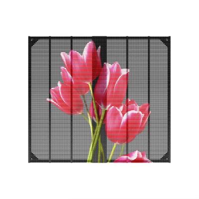 China High Definition LED Grid Screen Full Color Indoor Mesh Transparant Grille Scherm voor Winkelcentrum Te koop