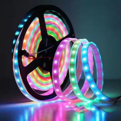 Китай Умная гибкая RGB светодиодная лента WS2811 с индивидуальной адресацией, управлением через приложение, 12В/24В, освещение для украшения дома продается
