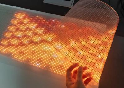 Cina Flessibile pellicola ultra trasparente P10 schermo a led interno a colori completi schermo video in vetro ad alta trasparenza in vendita