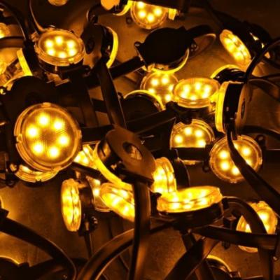 China RGB PC Material 50mm 48V LED Point Light SMD3535 IP67 Waterproof Flexible Lighting for sale