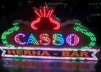 China Programmable Outdoor LED Advertising Sign 1m High Iron Shell 12mm RGB Full Color for sale