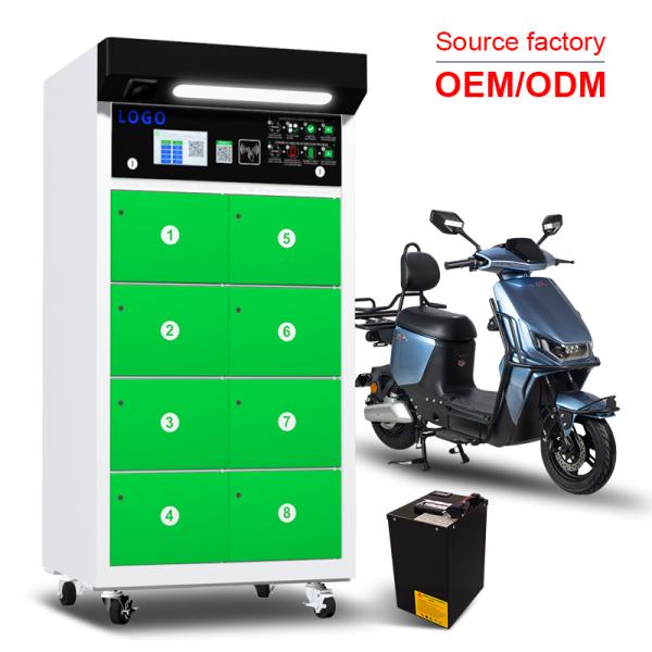 Quality 8 Circuits EV Lithium Battery Swapping Cabinet Single phase 1400W OEM for sale