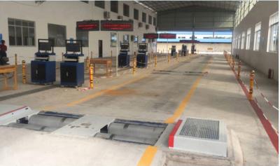 China AA4C 3 In 1 ( Suspension Side Slip  Brake Roller Tester ) vehicle Test Line For Vehicle Inspection Station for sale