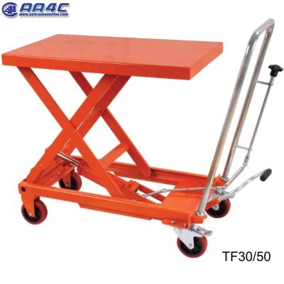 China AA4C Robust Construction Hand-Hydraulic Table Truck for Heavy-Duty Loads TF15/30 for sale