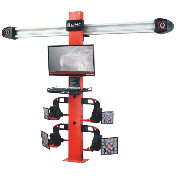 AA-DT198 3D wheel alignment Steel column stand Camera beam manually move 1 screen modular industrial PC No printer