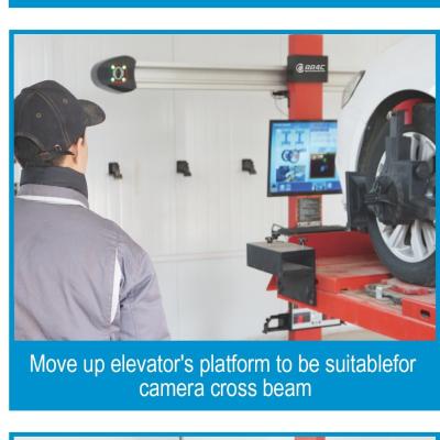 China AA-DT198T alinhamento 3D da roda suportes de coluna de aço Feixe de câmera mover manualmente 2 tela PC industrial modular Sem impressora à venda