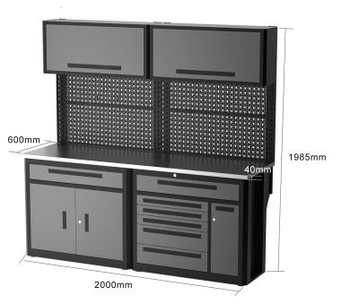 China AA4C 2302 Serial workstation Cabinet Full Garage Tool Box Drawer Workbench Tool Chest Cabinet for sale