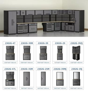 China AA4C 2302 Serial workstation Cabinet Full Garage Tool Box Drawer Workbench Tool Chest Cabinet for sale