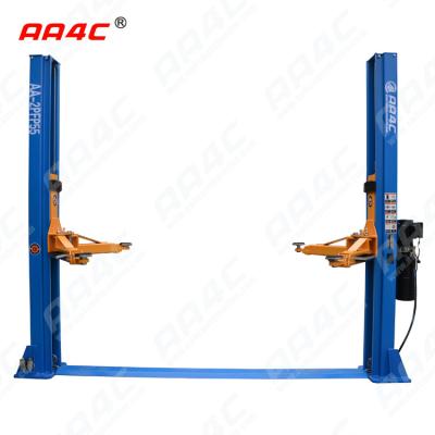 China Manual dual de los lados de la placa de base hidráulica de AA4C 12000lbs 5.5T desbloquear la elevación AA-2PFP55 del vehículo de 2 postes en venta