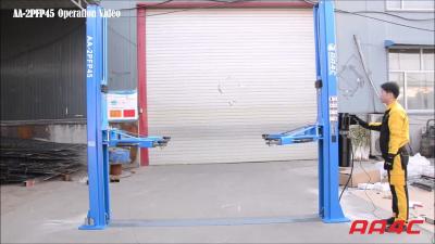 China AA4C 4.5T 1000lbs  Manual release 2 post car lift auto  hoist  two post auto ramp 2 poles vehicle elevator  vehicle ramp for sale