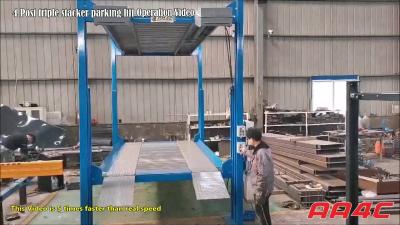 China AA4C 4 post triple stacker car  parking lift car elevator  high rise 4 post parking lift AA-PEP54/3500 for sale