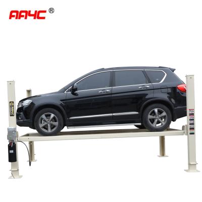 China 4 Columns Car Vehicle Lift Movable 4 Post Lift 7700lbs With Movable Kit Car Parking Lift Auto Storage System 3.5T for sale