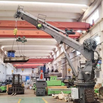 China OUCO 2.5T 14M Hydraulic Boat Crane With Extending Boom for sale