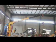 Acero los 0.6T5M Hydraulic Telescopic Boom Crane Ship Marine Deck Crane de Q345b