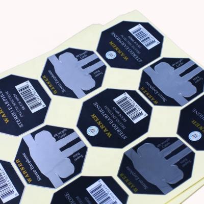 Cina Etichetta di Customized Electrical Warning del produttore che stampa il rotolo dell'autoadesivo dell'etichetta del bopp del PVC pp dell'animale domestico in vendita