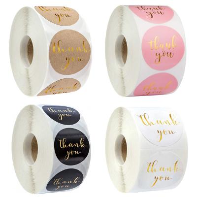 Chine Rond fait sur commande de Rose Gold Thank You Stickers pour des affaires/emballage à vendre