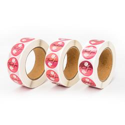 Chine Rond fait sur commande de Rose Gold Thank You Stickers pour des affaires/emballage à vendre