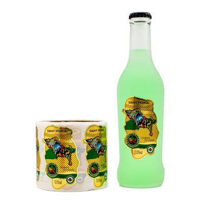 Cina Etichette adesive personalizzate per bottiglie di vino con texture carta stampaggio a lamina d'oro impermeabile in vendita