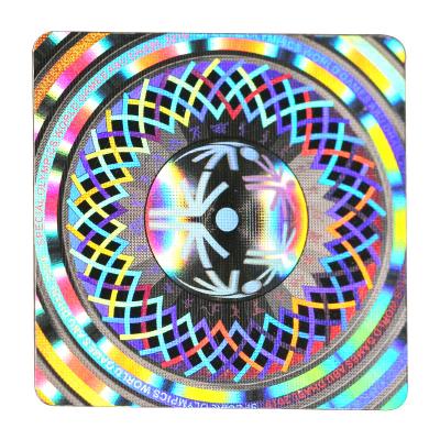 Cina Etichette adesive in pvc argento con ologramma personalizzato stampato 3D Adesivo brillante in vendita