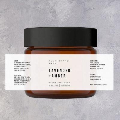 Cina Adesivo personalizzato in vinile trasparente con stampa di etichette per barattoli cosmetici in vendita