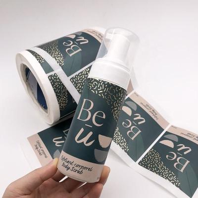Cina Etichette private per lozioni adesive impermeabili per bottiglie di plastica Stampa di etichette adesive cosmetiche in vendita