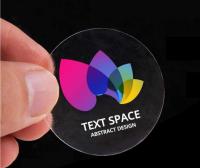 China Vinyl Transparent Clear Round Sticker Label Personalized Printable for sale