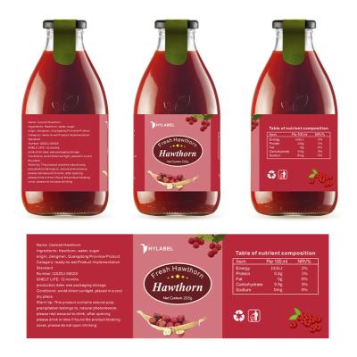 Cina Rotoli adesivi per etichette per bottiglie di alimenti per barattoli di marmellata autoadesivi in ​​​​carta PET impermeabile personalizzata PP PE in vendita