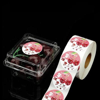 Cina Il vinile stampato CMYK rotola le etichette autoadesive dell'alimento confezionato frutta su misura in vendita