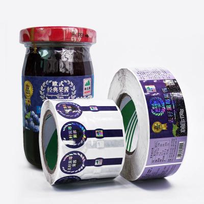 Cina Etichetta adesiva olografica laser miele barattolo marmellata per imballaggio alimentare impermeabile in vendita