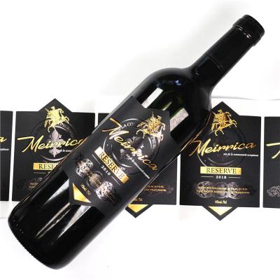 Cina La stagnola di diritti speciali di prelievo strutturata su ordinazione che timbra la bottiglia di vino impermeabile identifica le etichette di embossment per la bottiglia di vetro in vendita