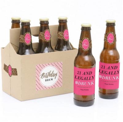 Cina etichette su misura della bottiglia di birra, etichette di plastica della bottiglia di acqua, etichette del vino in vendita