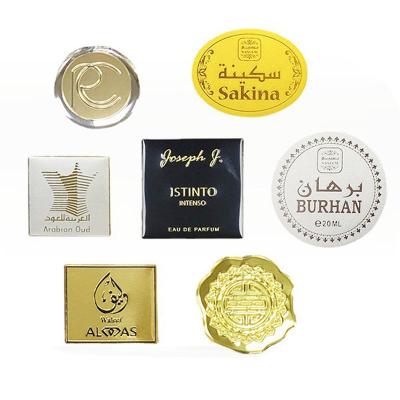 China Stempelende van het het Etiket Kosmetische Glas van het Douanemetaal van de de Flessen Gouden Folie 500pcs het Parfumsticker Te koop