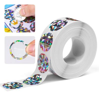 China De ronde Hologram Holografische Sticker DIY schittert Zilveren Hologramsticker Te koop
