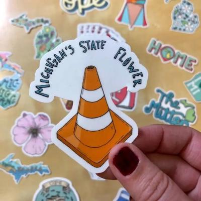 Κίνα Laptop Die Cut Vinyl Stickers Waterproof Adhesive PVC Printing Custom Logo προς πώληση