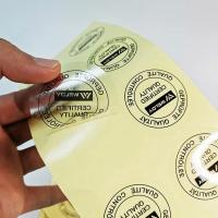 China Glossy Lamination Custom Jar Label Round Shape With Color Printing for sale