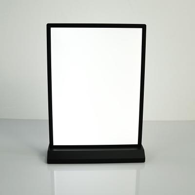Quality A4 A5 Desktop LED Advertising Light Box Rechargeable Menu Sign Board for sale