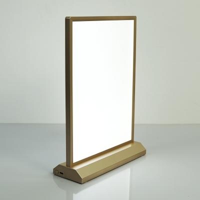 Quality A4 A5 Desktop LED Advertising Light Box Rechargeable Menu Sign Board for sale