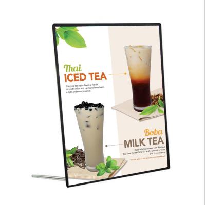 China Super Bright Poster Frame Light Box Ultra Slim Tempered Glass Advertising Light Box Display for sale