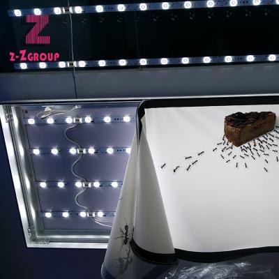 Quality Textile LED Lighting Box Fabric Standing Pillar Free Standing LED Backlit Light for sale