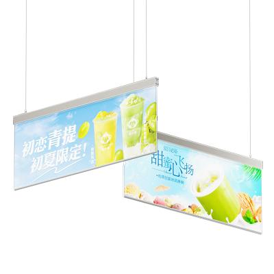 China Restaurant Double Sided LED Light Box Hanging Billboard Acrylic Ultra Slim LED Light Box Sign for sale