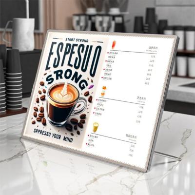 China Slim Tempered Glass Light Box Ultra Thin LED Light Box Advertising Display for sale