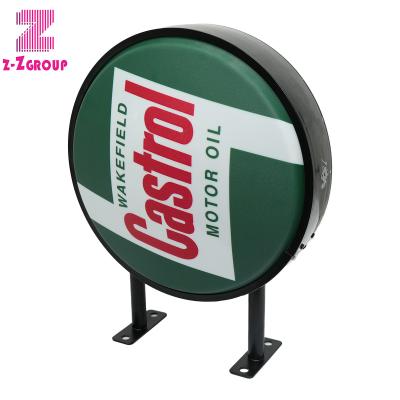 China Round Outdoor LED Light Box Sign Acrylic Vacuum Formed With Aluminium Frame for sale
