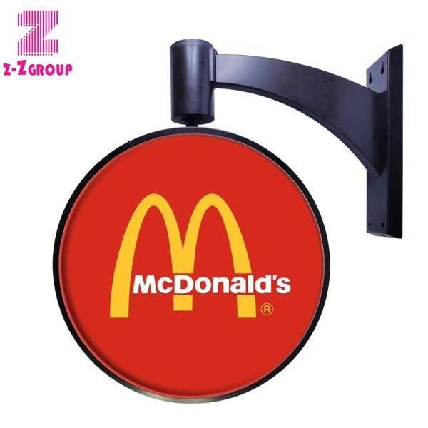 Quality Round Rotating LED Light Box Adsvertising Vacuum Formed Acrylic LED Light Sign for sale