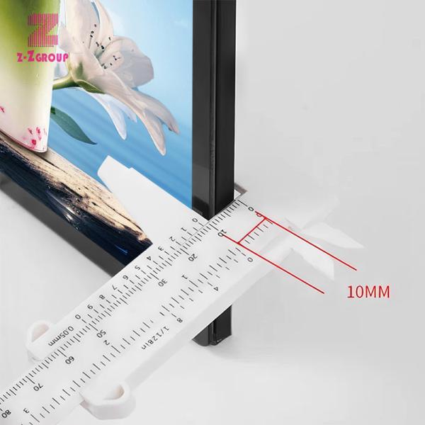 Quality Floor Stand Glass Advertising LED Light Box For Poster Display for sale