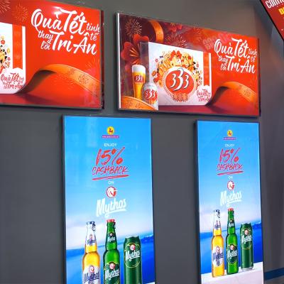 China Wall Mounted LED Light Box Slim LED Menu Display Light Box Advertising Sign TV Menu Board for sale