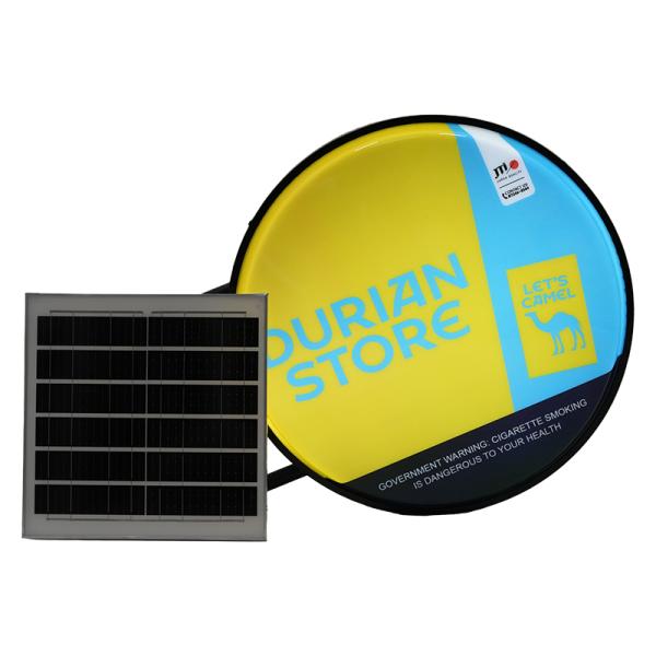 Quality Outdoor Solar Powered Light Box Acrylic Advertising LED Signage Light Box for sale