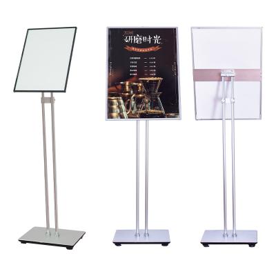 China Floor Stand Glass Advertising LED Light Box For Poster Display for sale